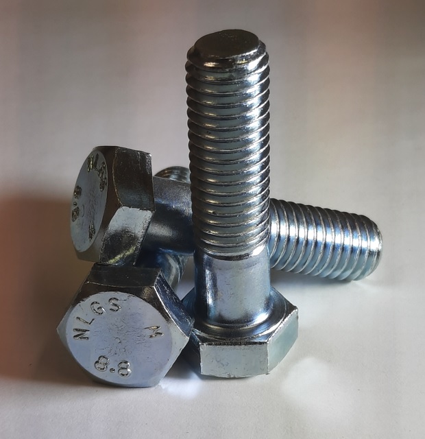 Bolt Hex Only CL8.8 Zinc 8mm-1.25 x 30 Brisbane & QLD